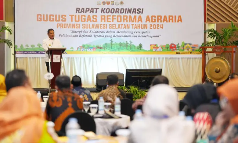 Pj Gubernur Bahtiar Berharap Redistribusi Dan Pemanfaatan Lahan Sulsel